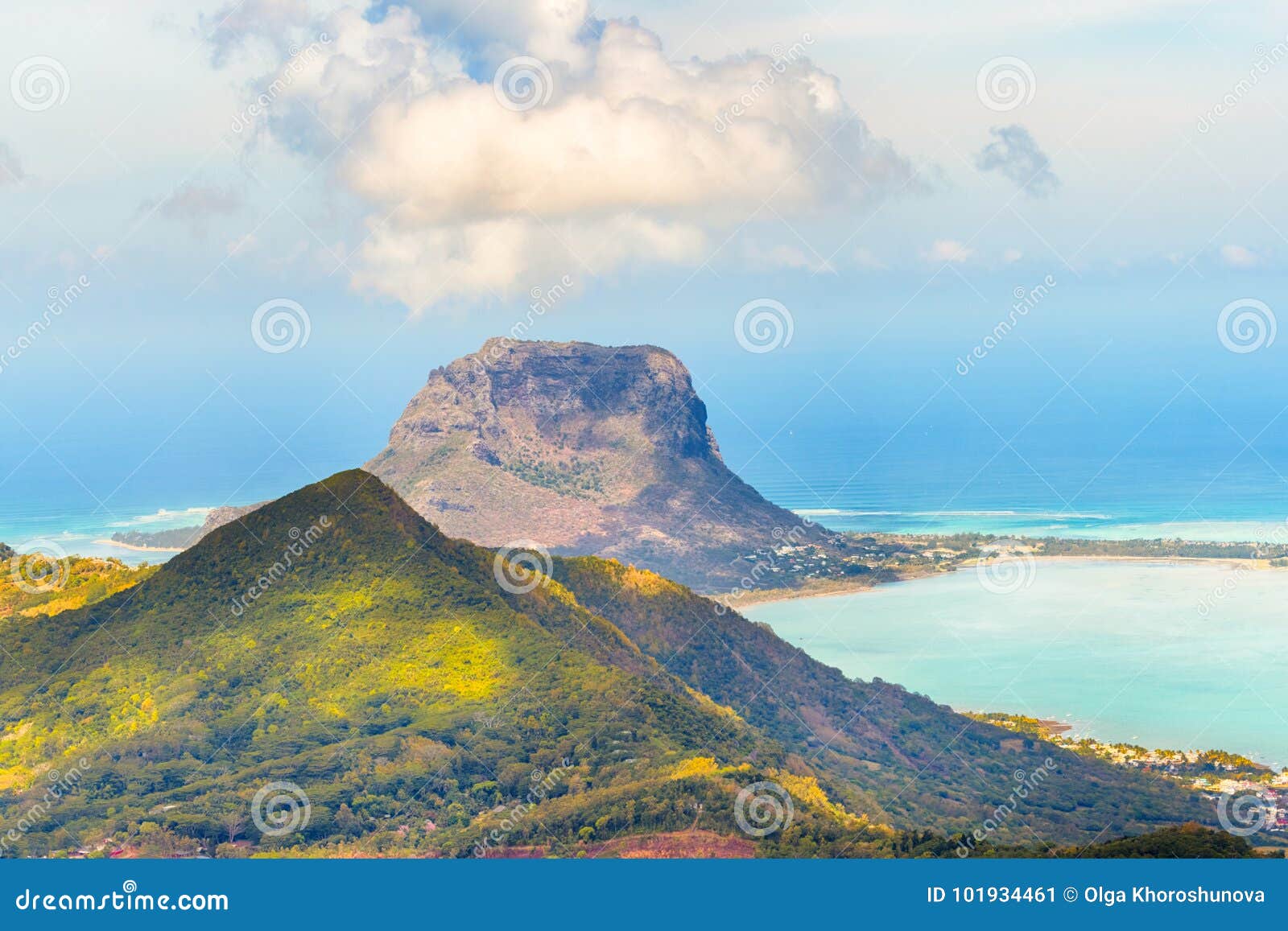 View from the Viewpoint. Mauritius. Beautiful Landscape. Stock Image ...