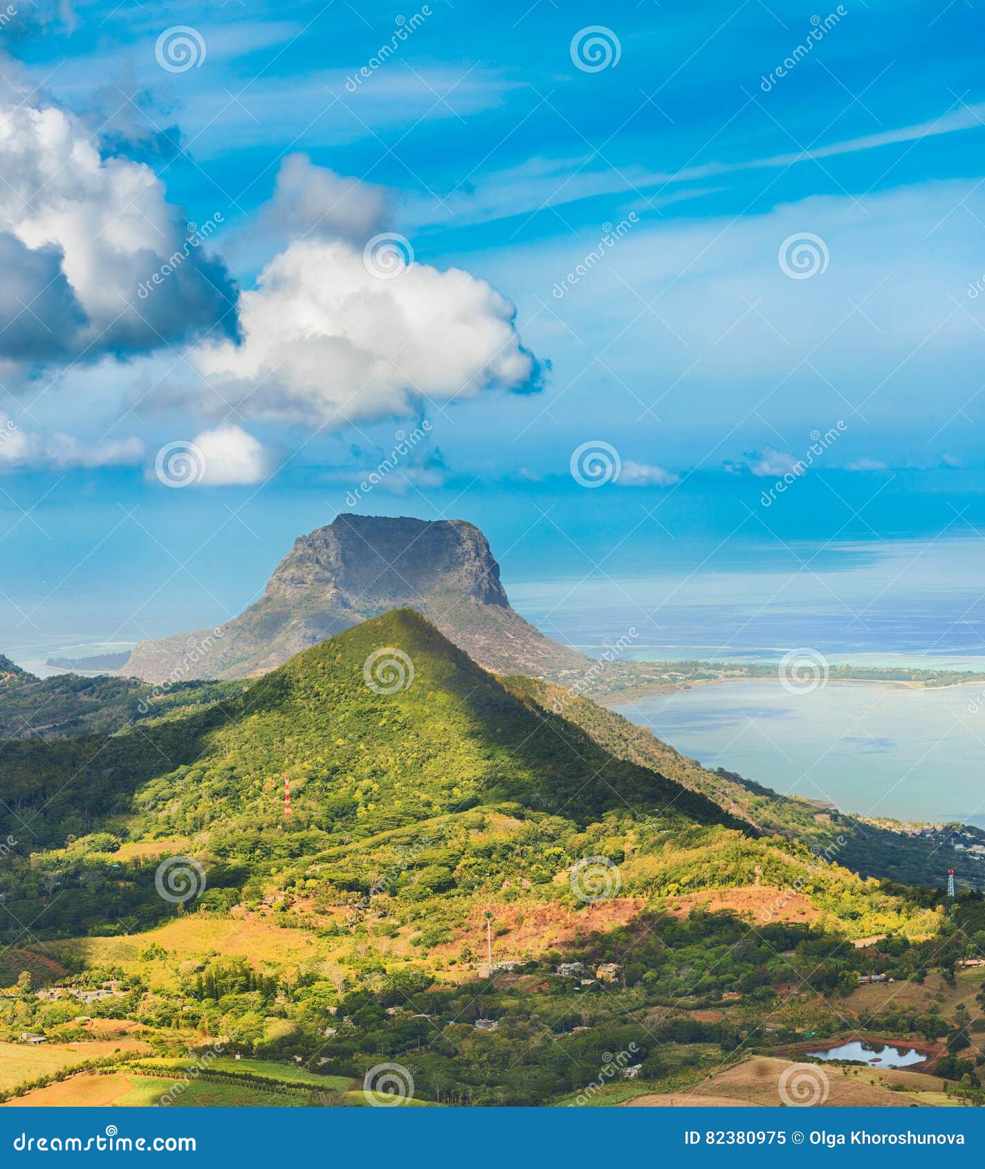View from the Viewpoint. Mauritius. Stock Image - Image of beautiful ...