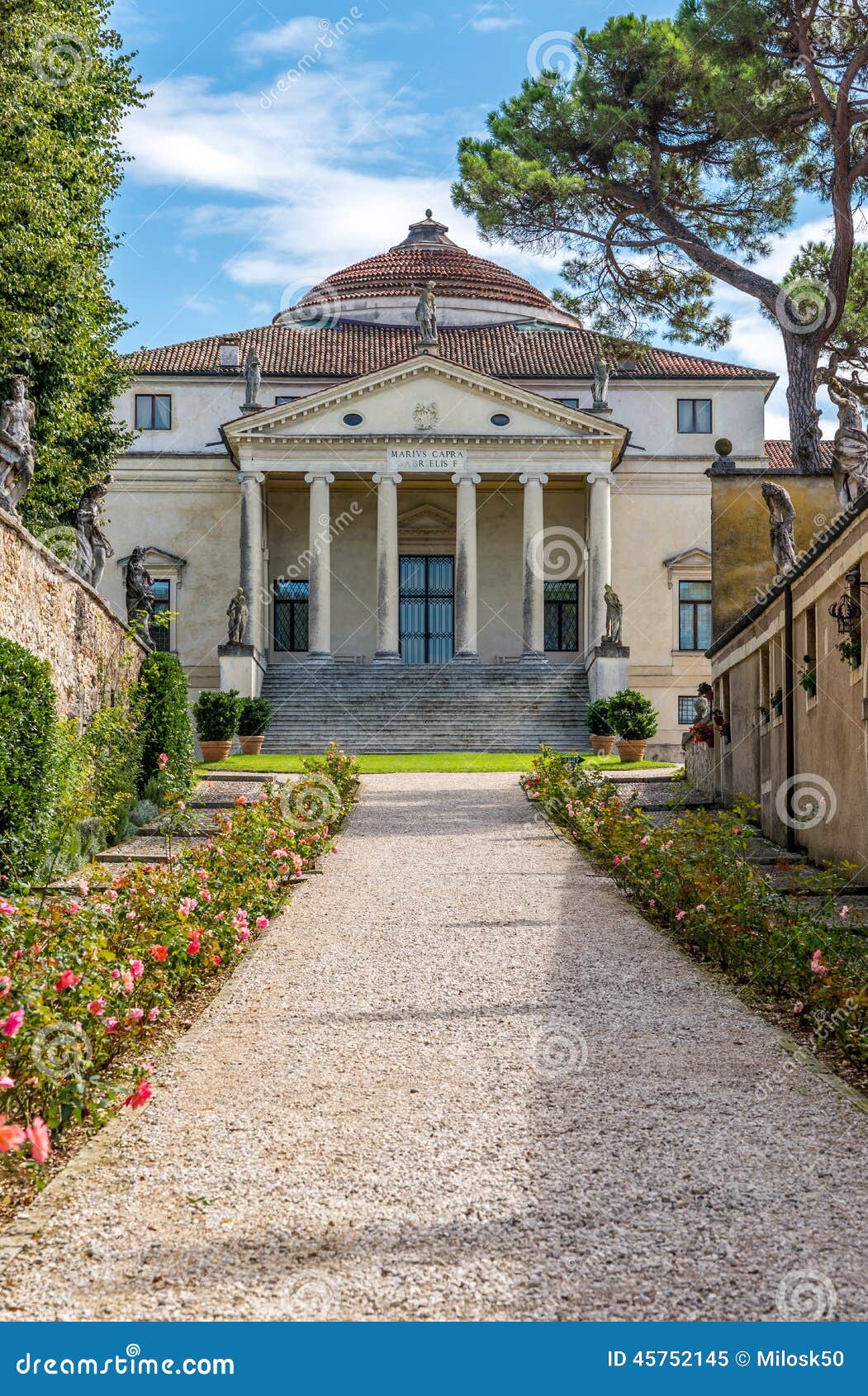 Villa Capra Called The Rotonda Built By The Venetian Architect Andrea ...