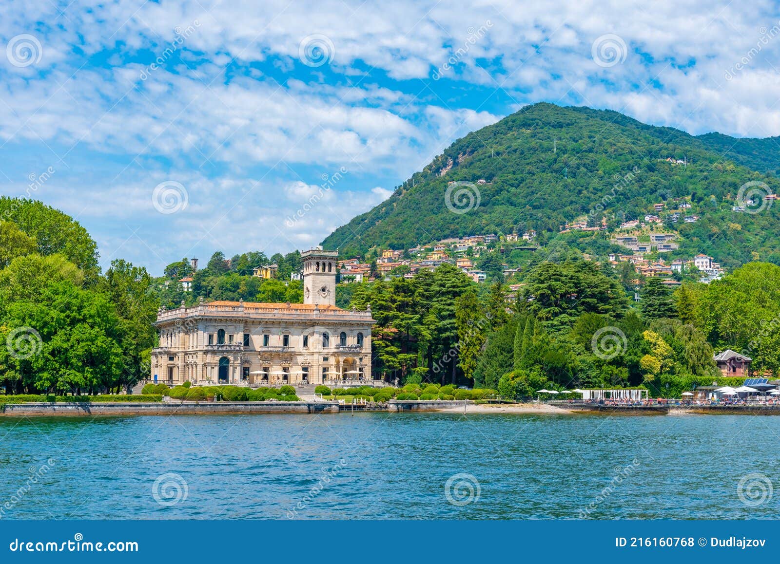 View of Villa Erba at Lake Como in Italy Stock Photo - Image of ...