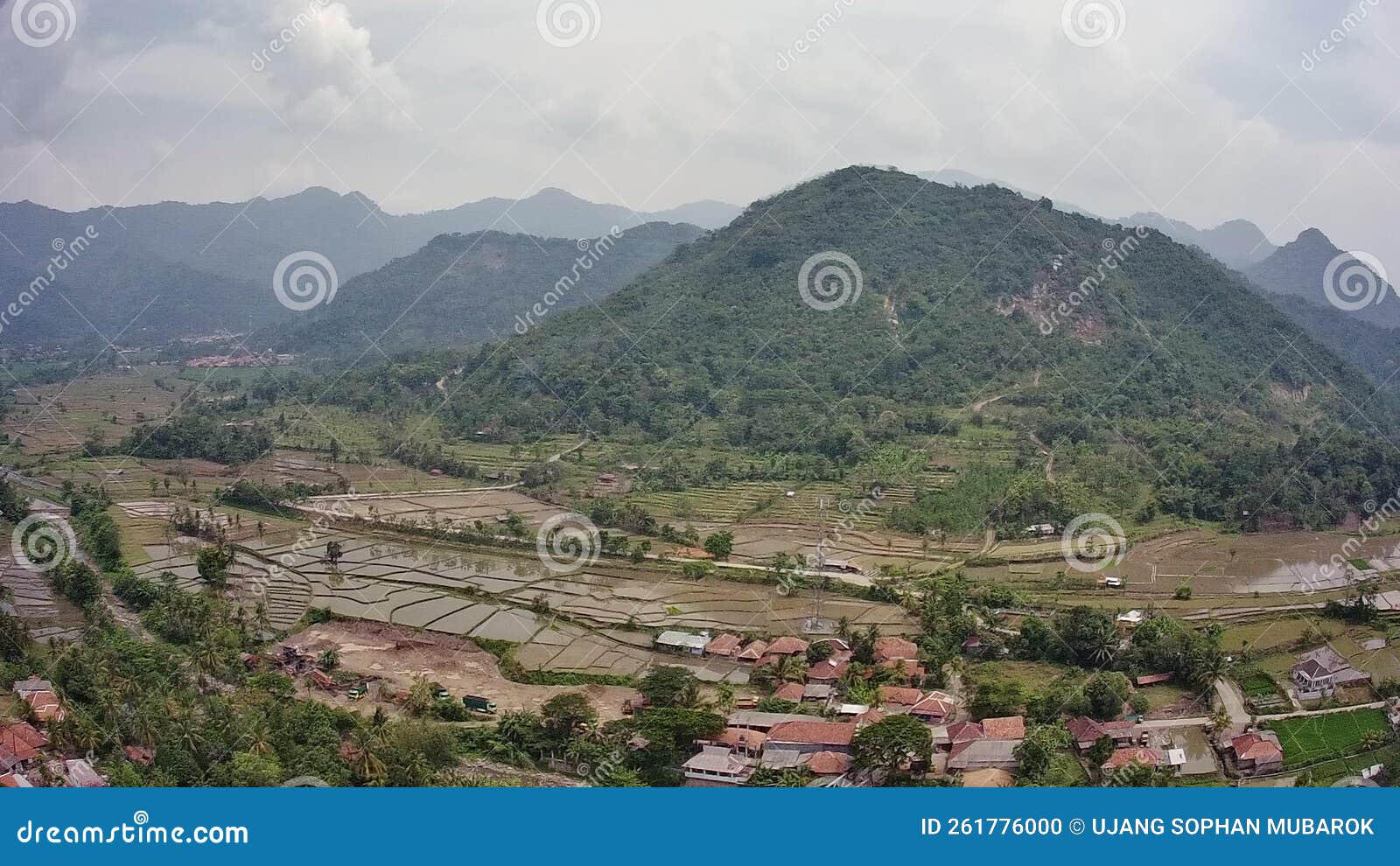 View of the Village Above the Clouds, Which are Lush and Cool Stock ...