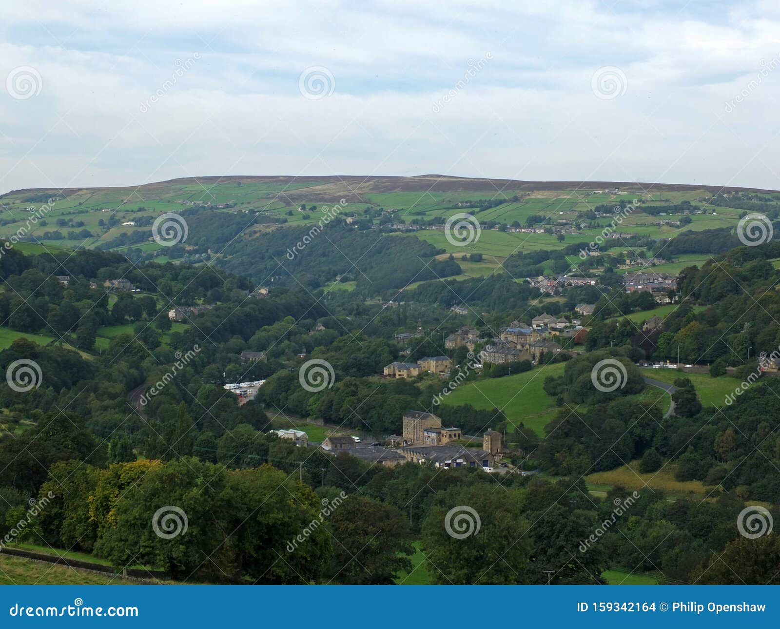 View of the Village of Cragg Vale in the Calder Valley Surrounded by ...