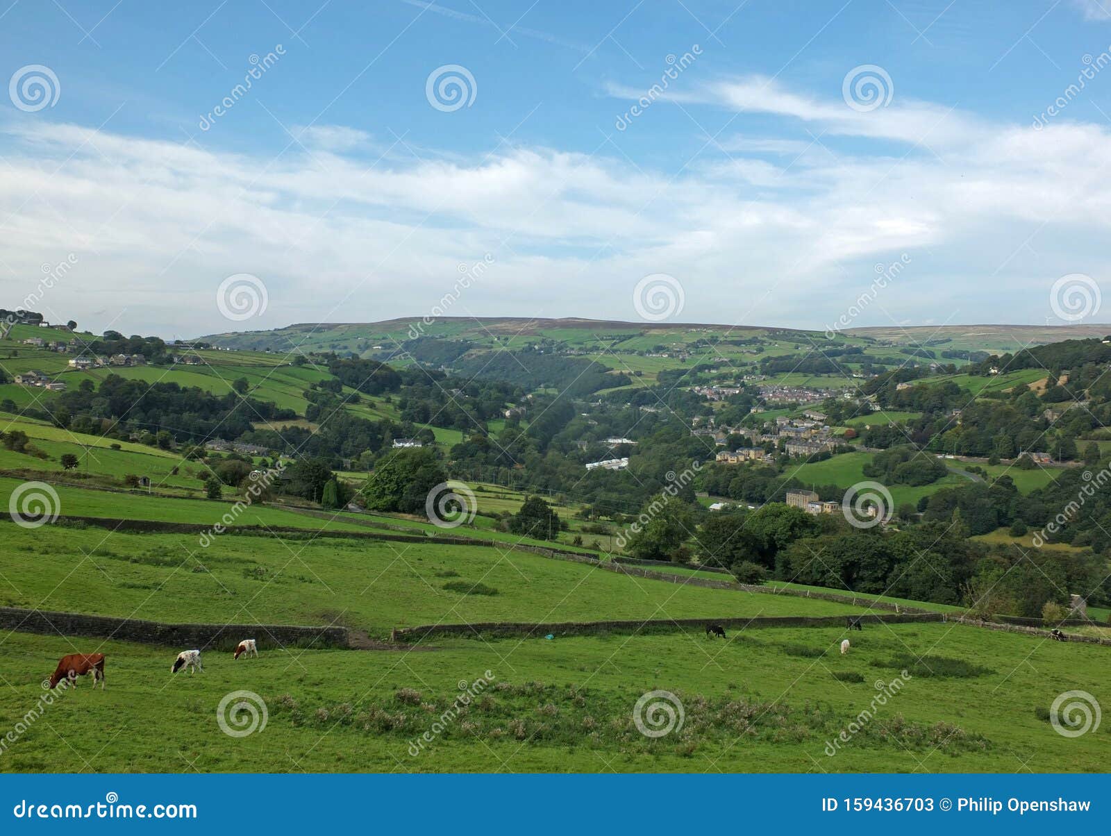 View of the Village of Cragg Vale in the Calder Valley Surrounded by ...