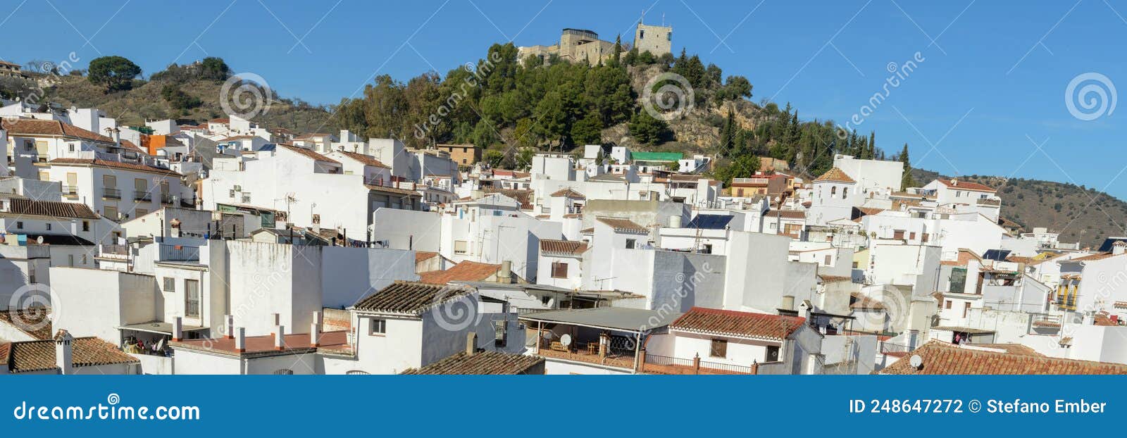 View at the Village of Monda on Andalusia, Spain Stock Photo - Image of ...
