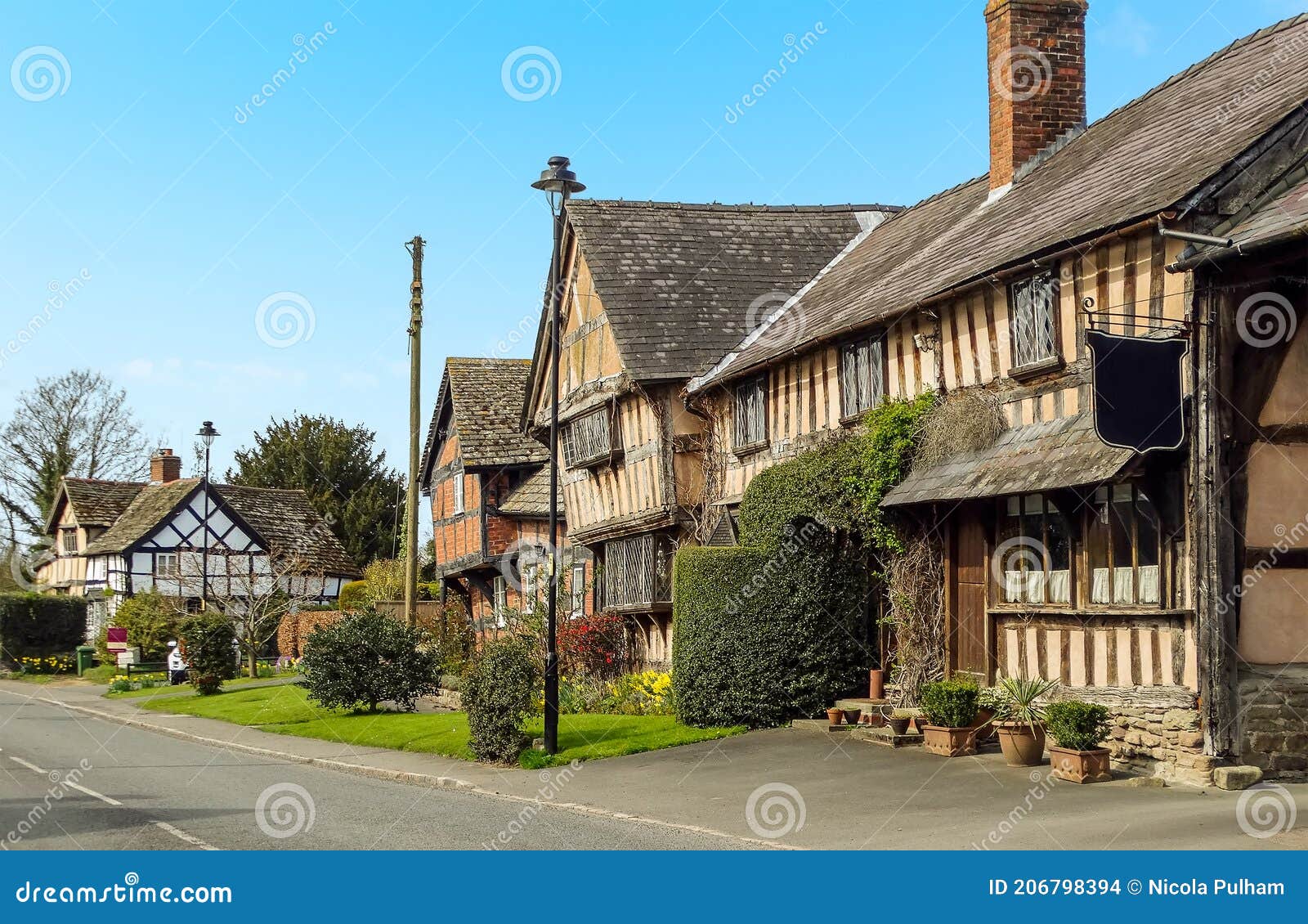 A View of the Village of Pembridge, UK Stock Photo - Image of outdoors ...