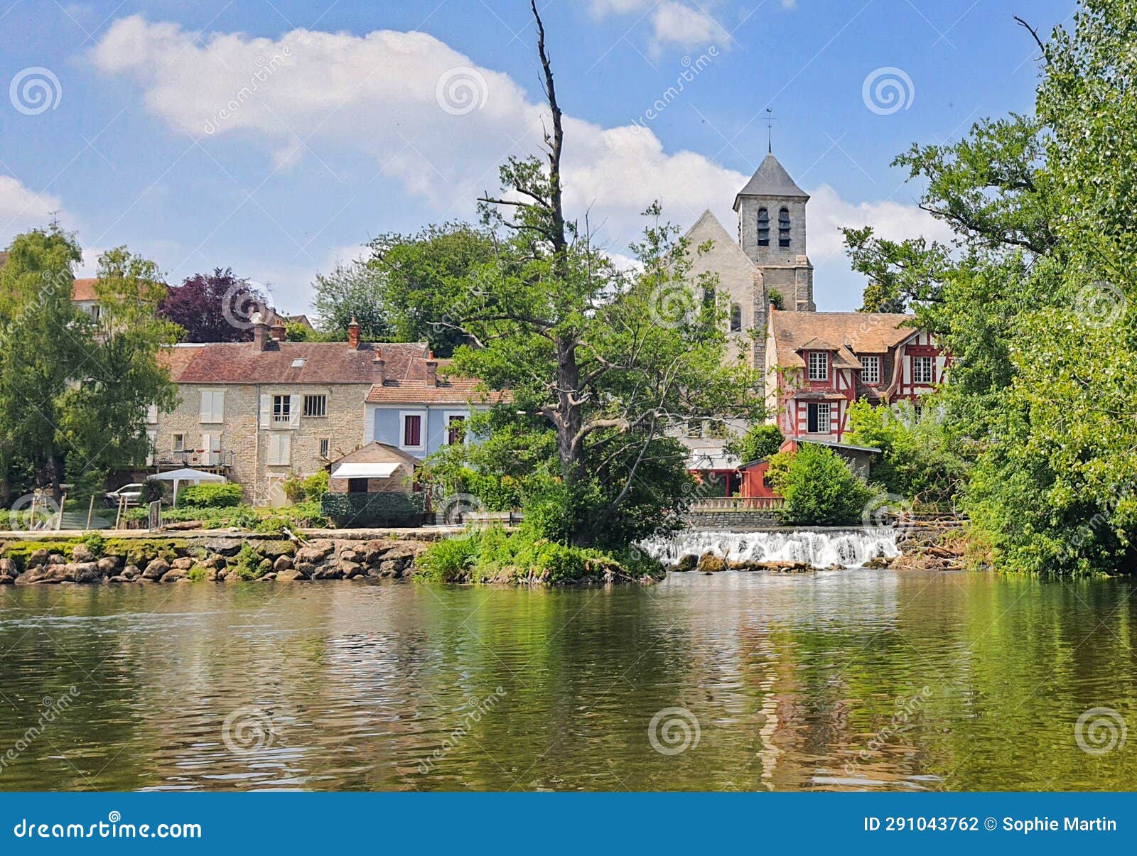 View of a Village with River Stock Photo - Image of river, tourism ...