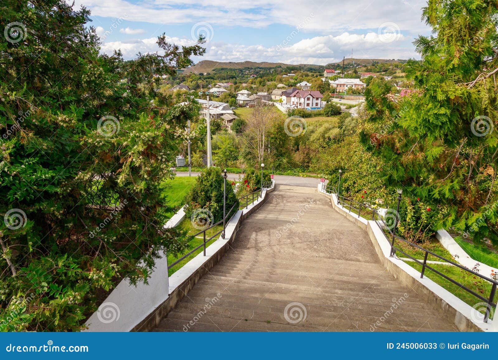 View of a Village or Rural Type Settlement. Background with Copy Space ...