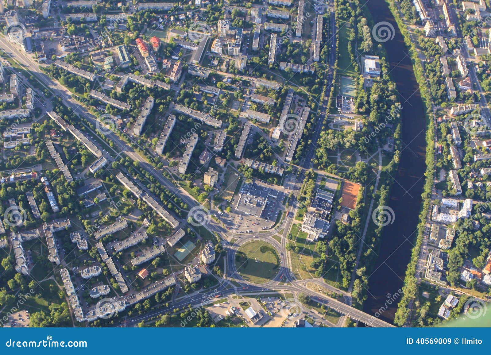 View of Vilnius from Birds Eye Stock Image - Image of hill, height ...