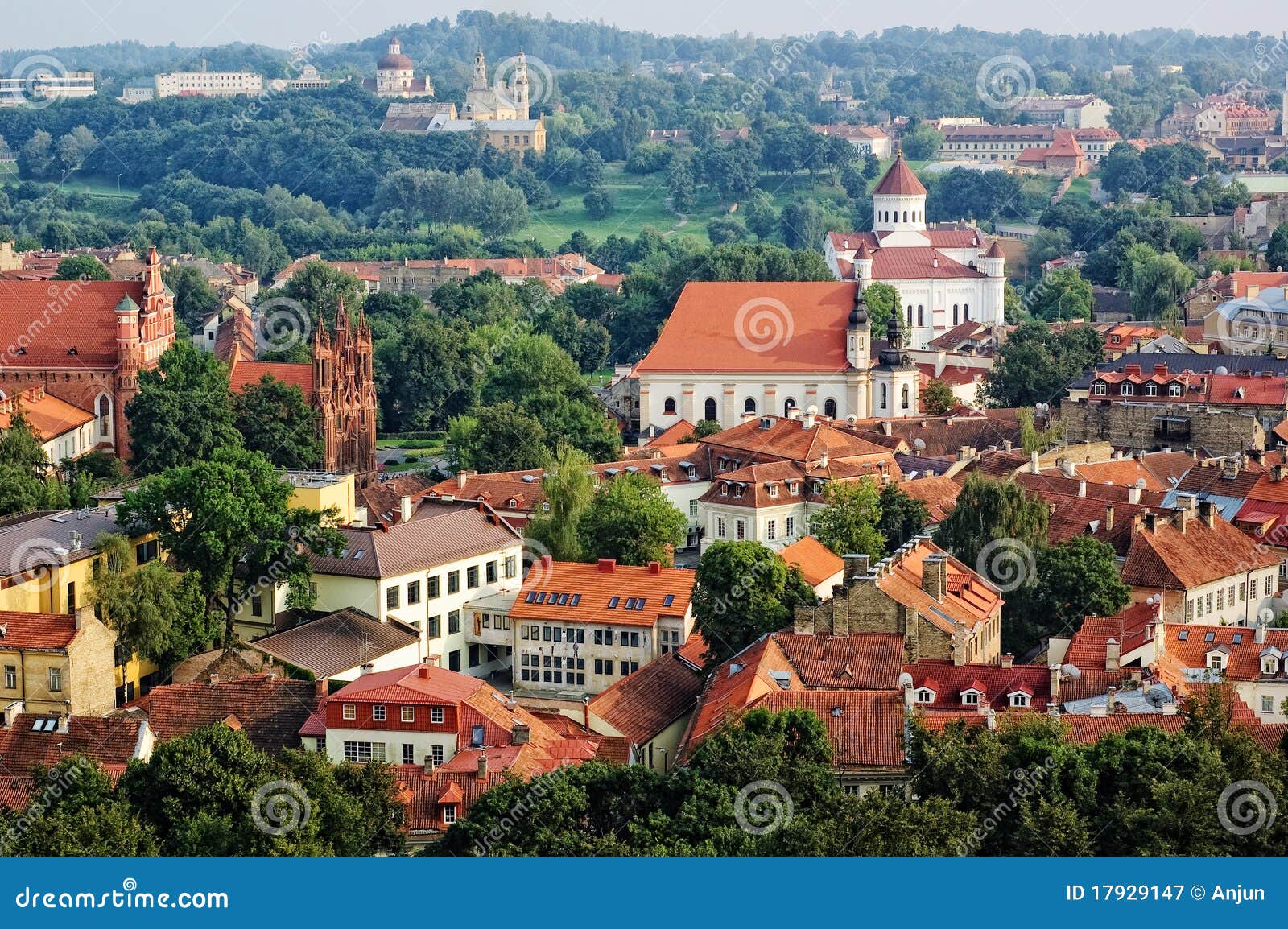 View of Vilnius Old Town, Lithuania Stock Image - Image of historic ...