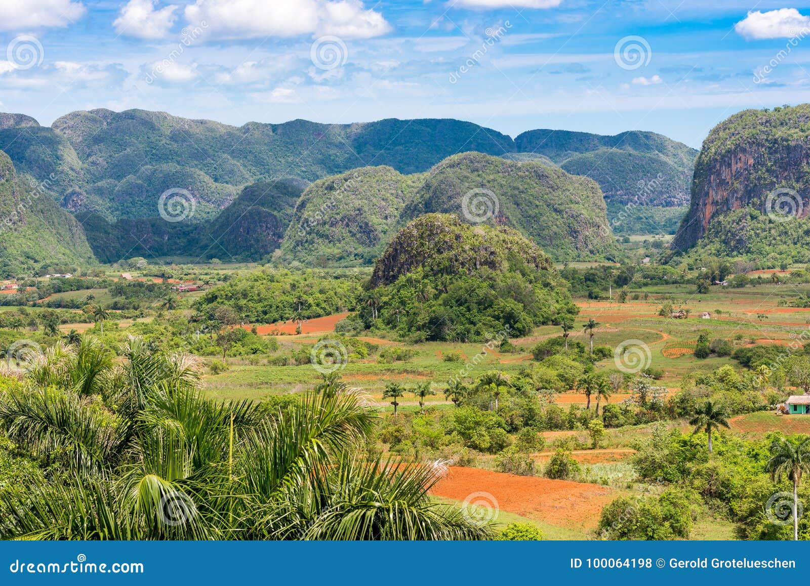 View of the Vinales Valley, Pinar Del Rio, Cuba. Copy Space for Text ...