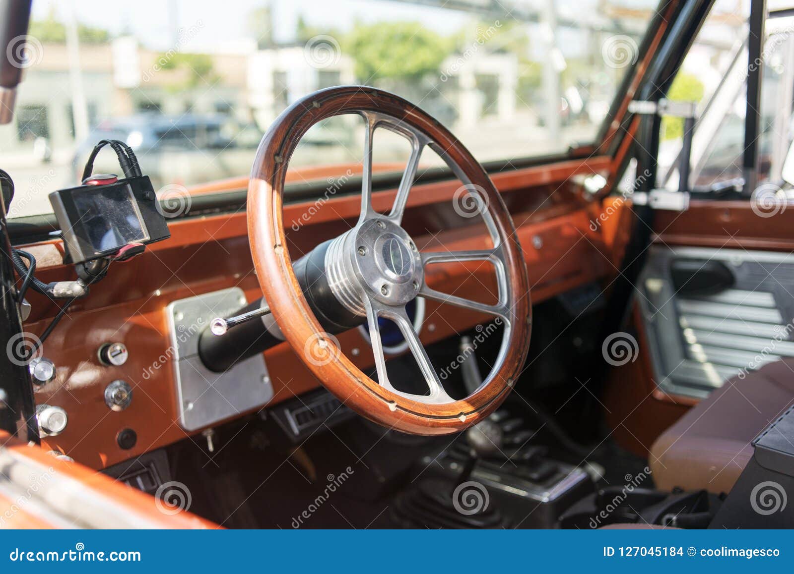 A View of a Vintage Classic American Car INTERIOR Stock Photo - Image ...