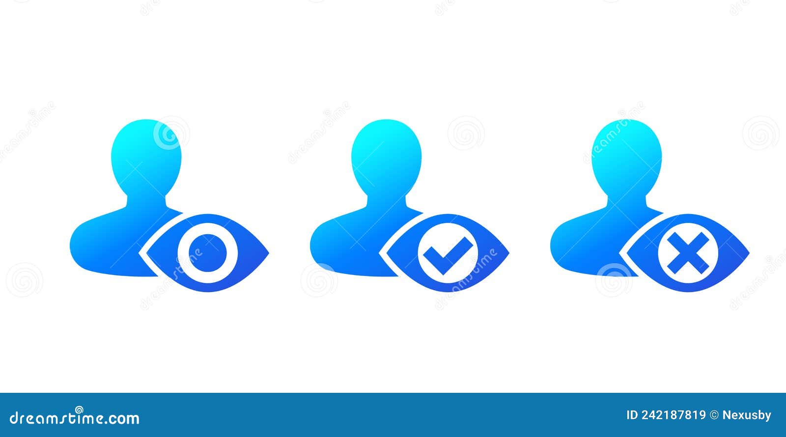 Eye Close Up Visibility Button Icon On White Background. Simple Element ...