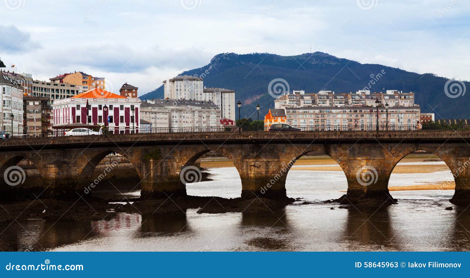 View of Viveiro with Bridge Stock Image - Image of road, spain: 58645963