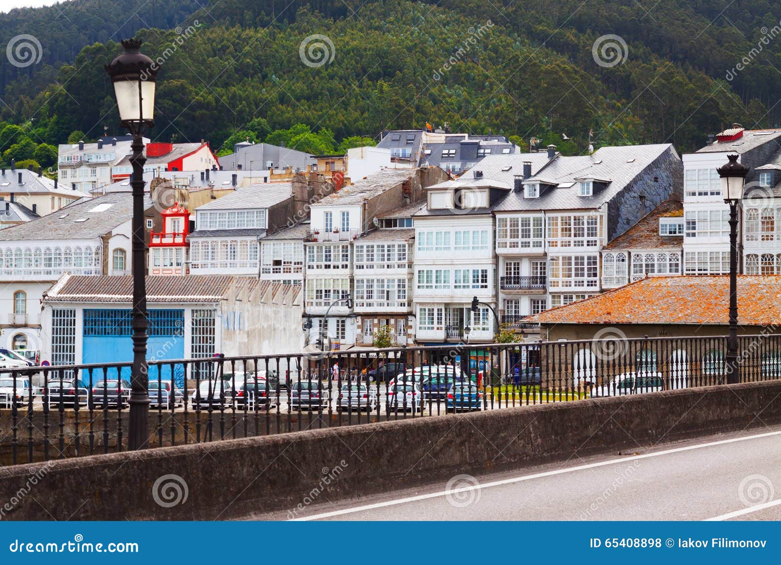View of Viveiro with Bridge Editorial Stock Photo - Image of road ...