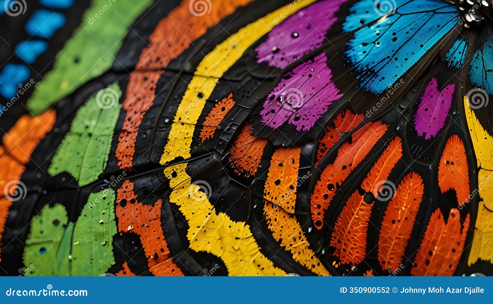 A Vivid Butterfly Wing Pattern with Detailed Textures and Bold Colors ...