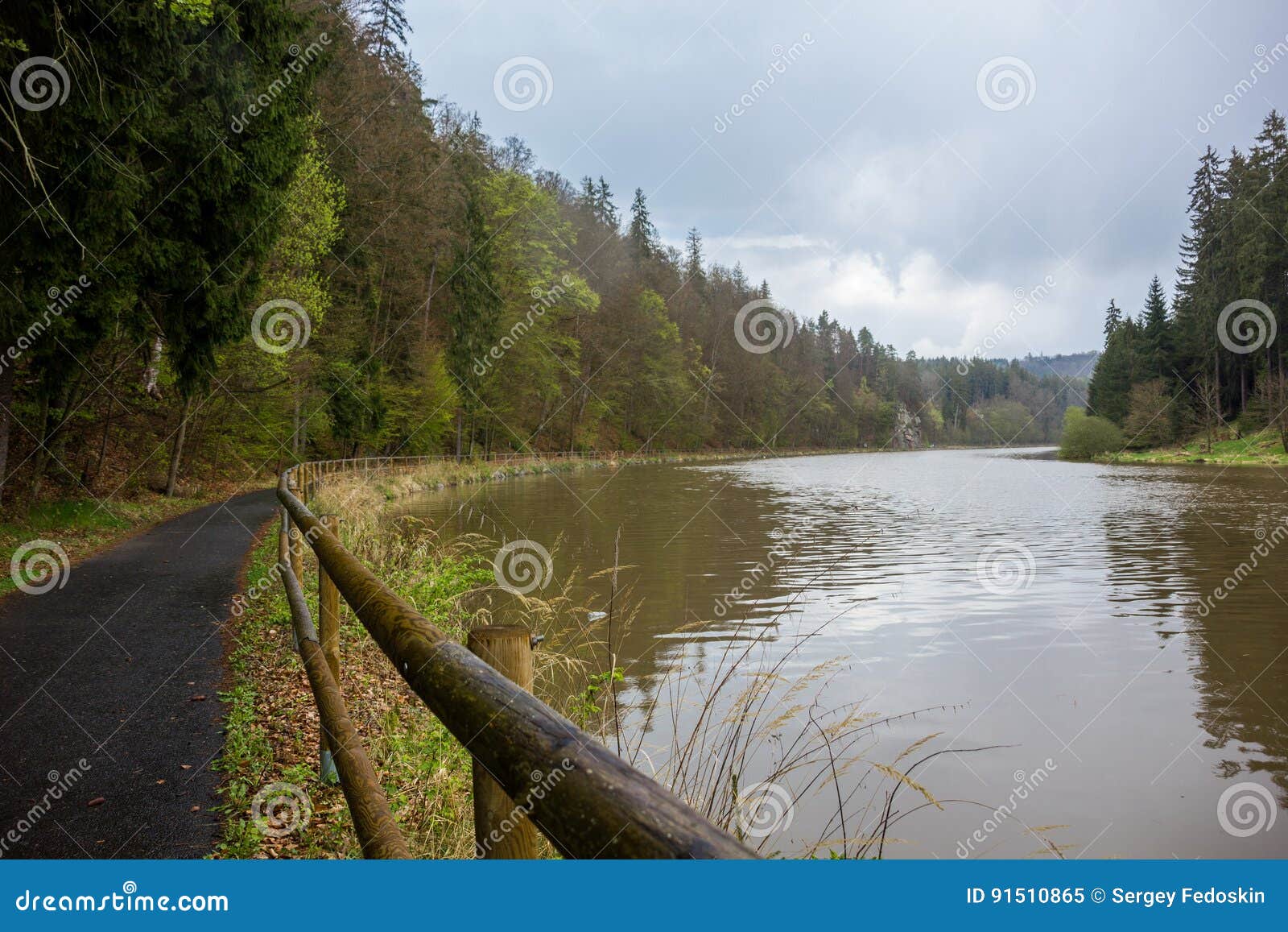 View of Vltava river stock image. Image of majestic, wilderness - 91510865