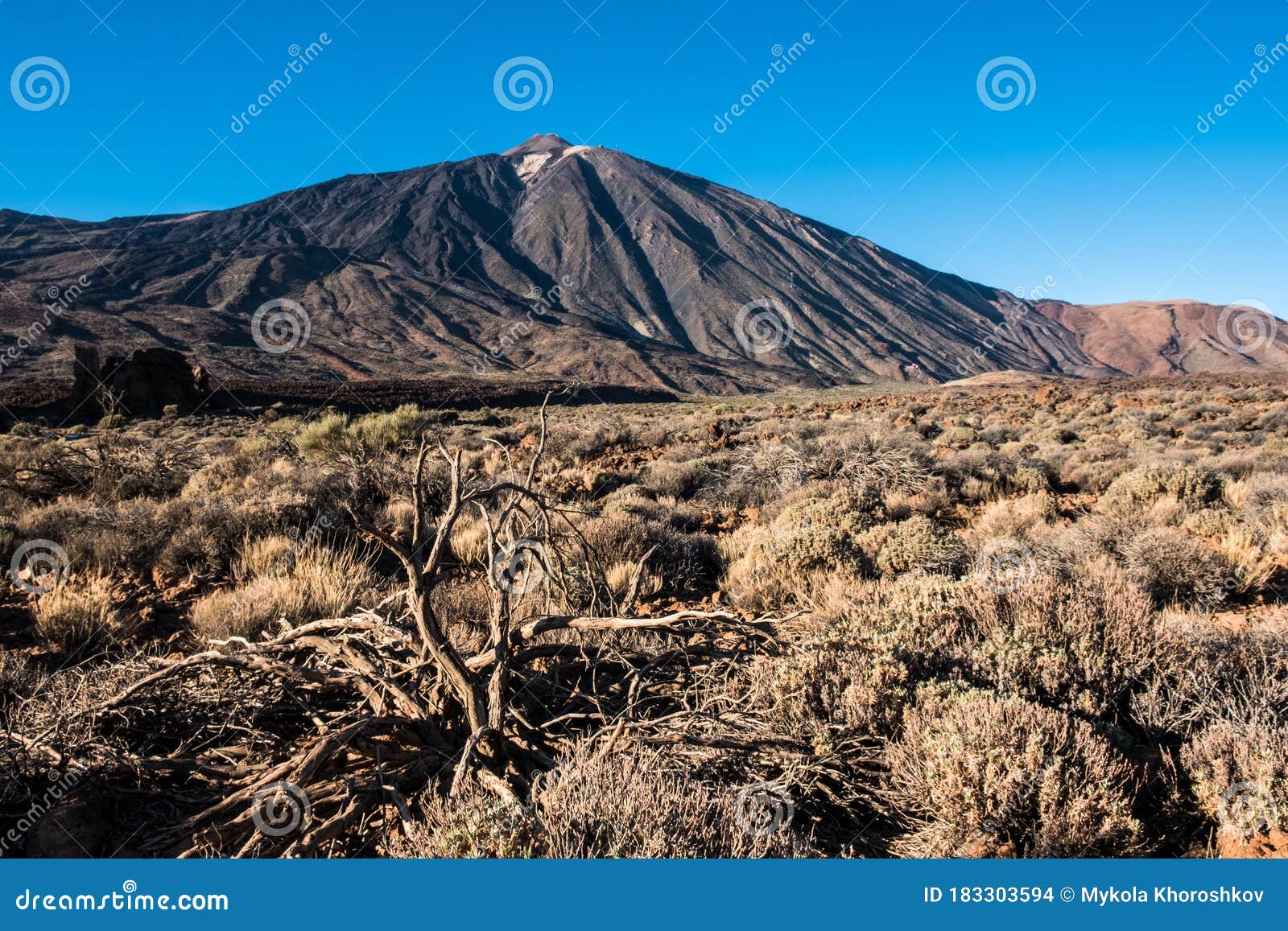 Volcano Mount Teide, in Teide National Park, in Tenerife, the Highest ...