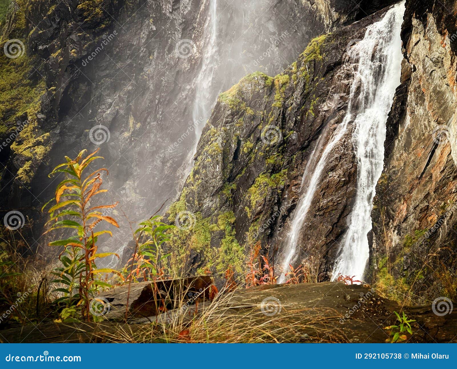 View of Voringsfossen Fall in Autumn Stock Photo - Image of landscape ...