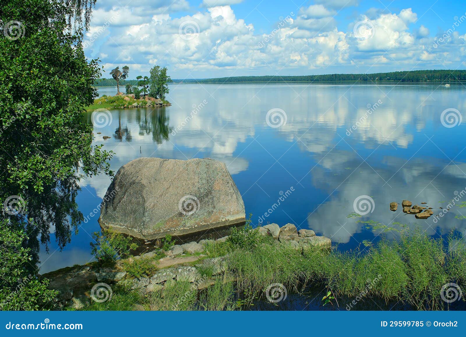View of the Vyborg Bay stock image. Image of travel, blue - 29599785