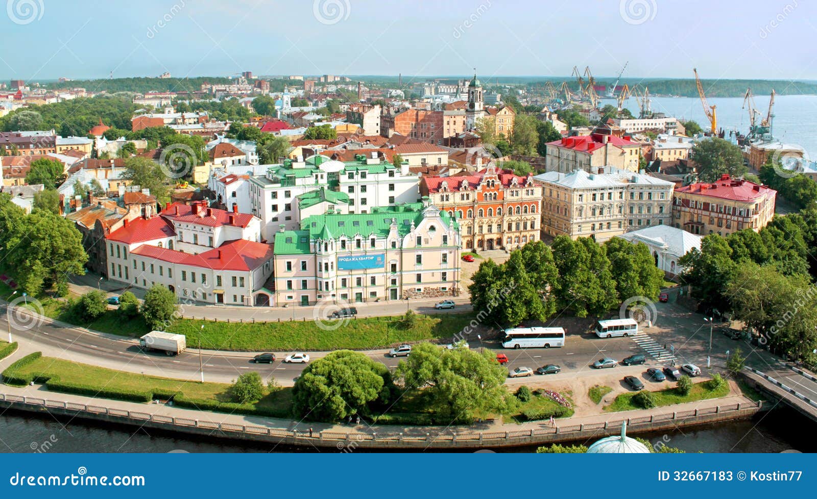 View of a Vyborg, Russia stock image. Image of architecture - 32667183