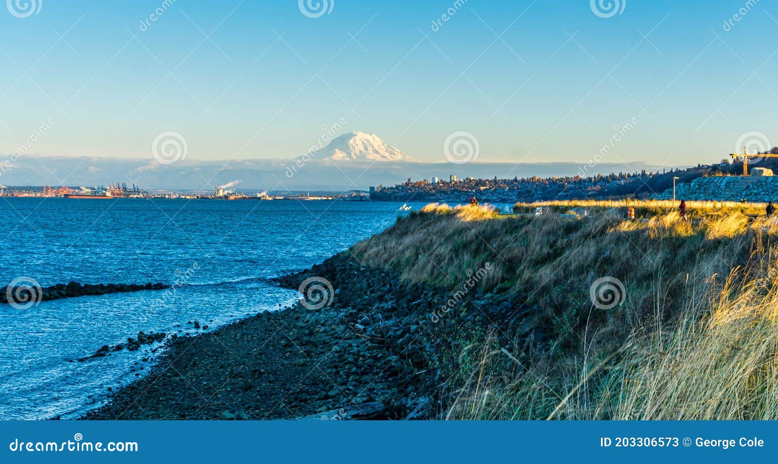 Ruston Park Walkway 4 stock image. Image of port, peninsula - 203306573