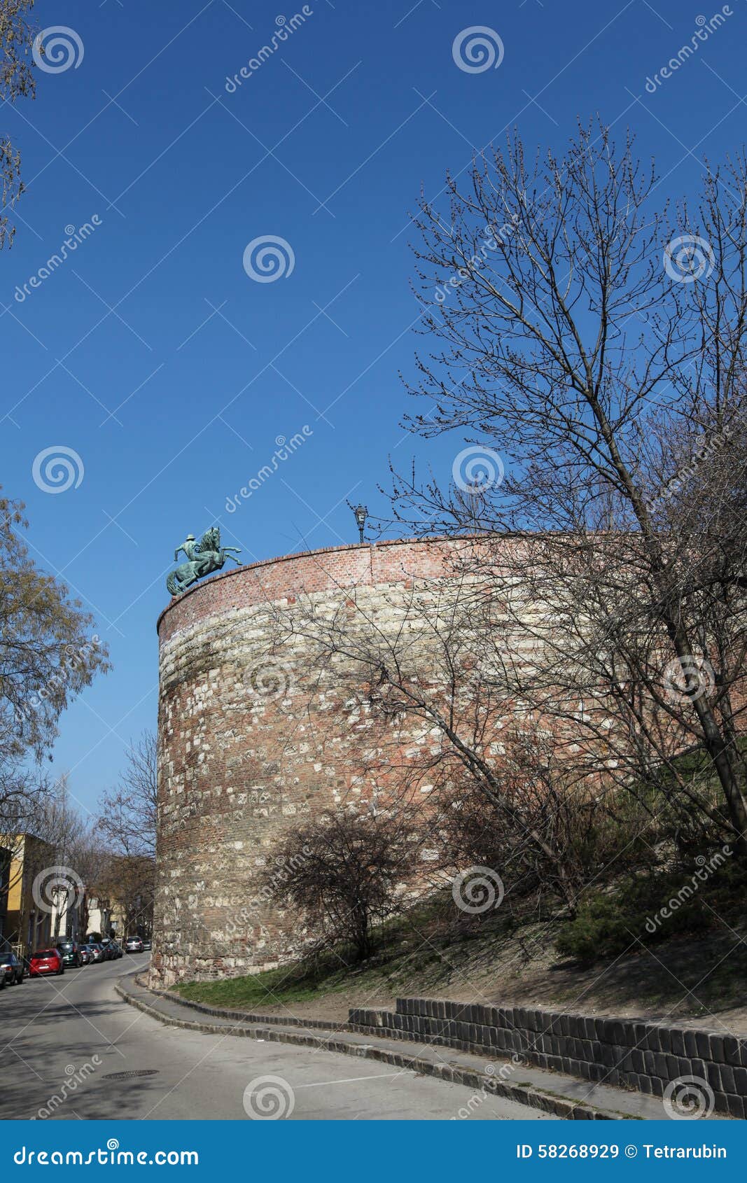 View on a Wall of Buda Castle in Budapest Editorial Stock Image - Image ...