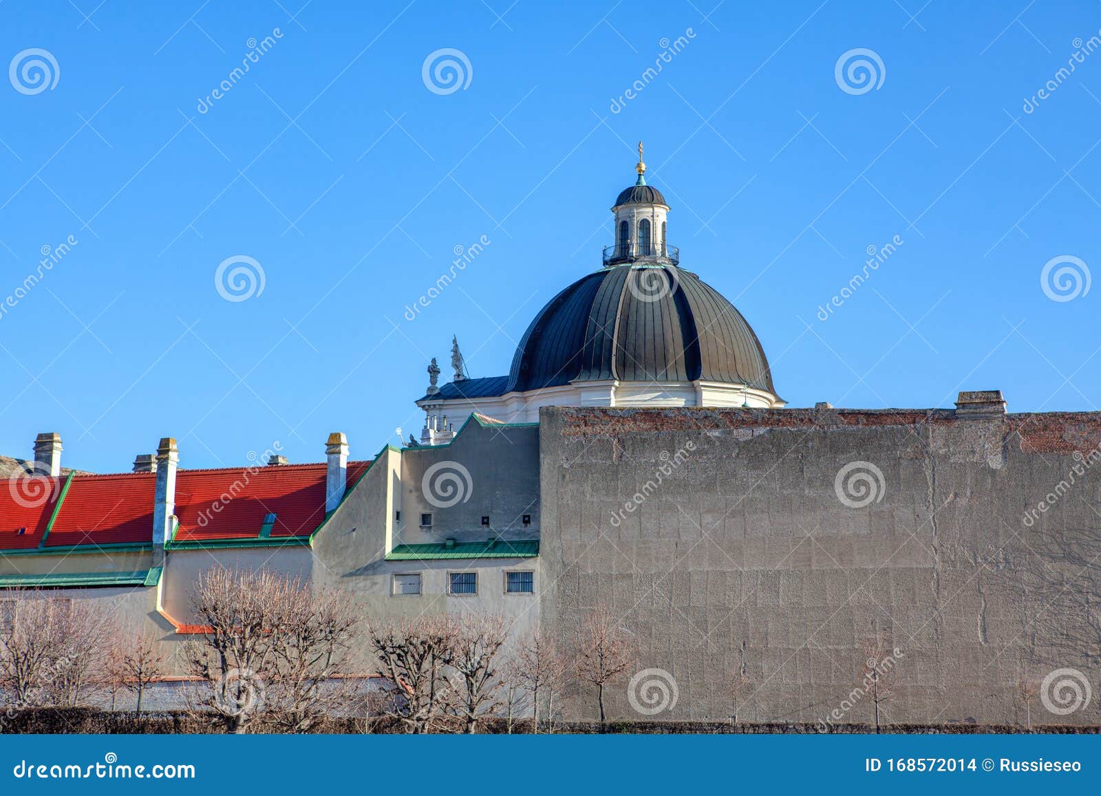Wall and cupola stock photo. Image of belvedere, catholic - 168572014
