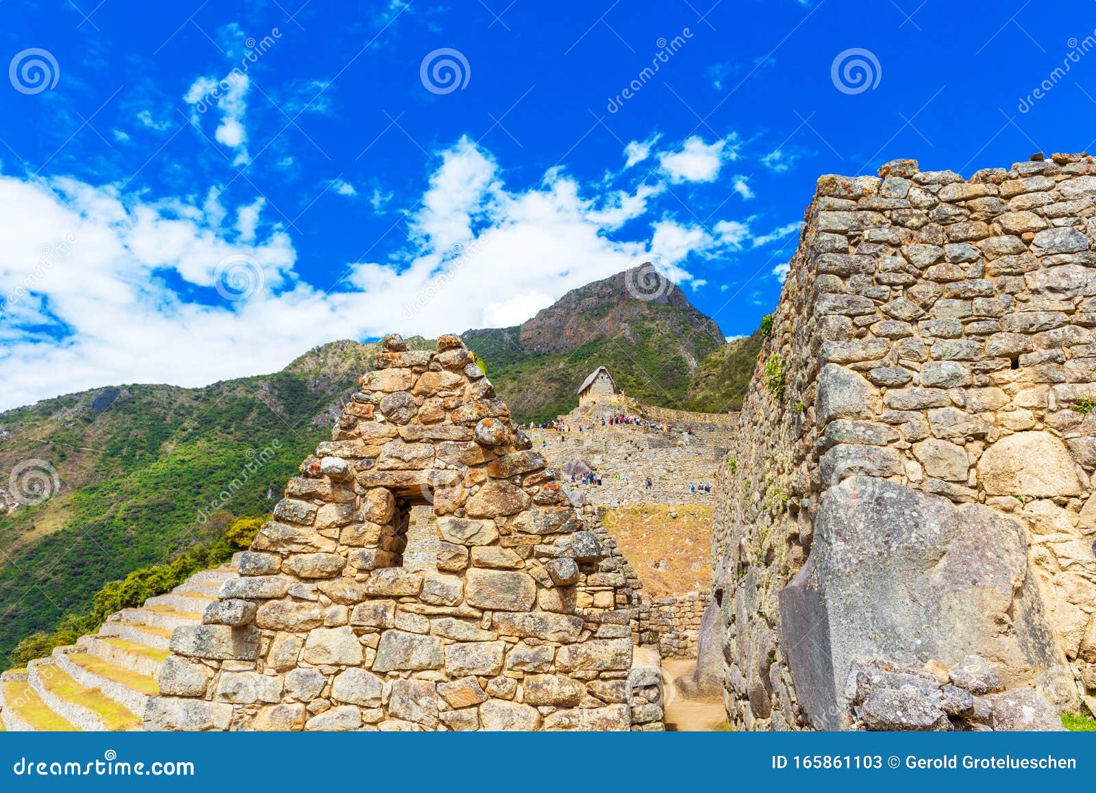 View of the Walls of the Ancient City of Machu Picchu, Peru Stock Image ...