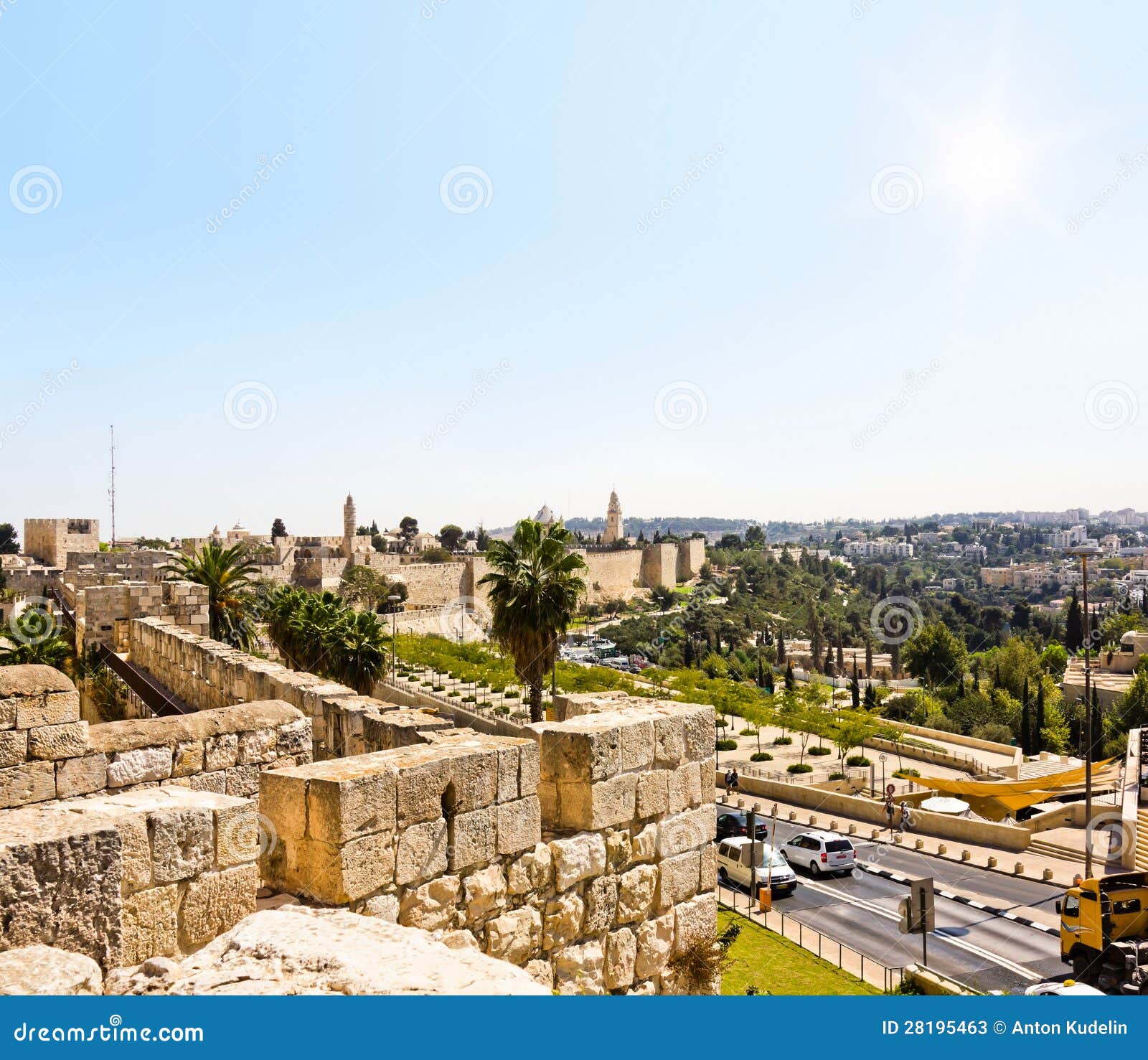 View from the Walls of Old Jerusalem, Israel Stock Image - Image of ...