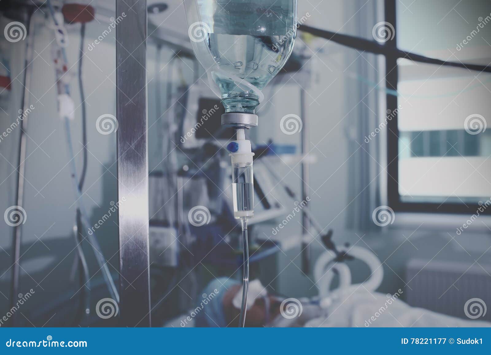 The View of Ward with Comatose Patient Stock Image - Image of healing ...