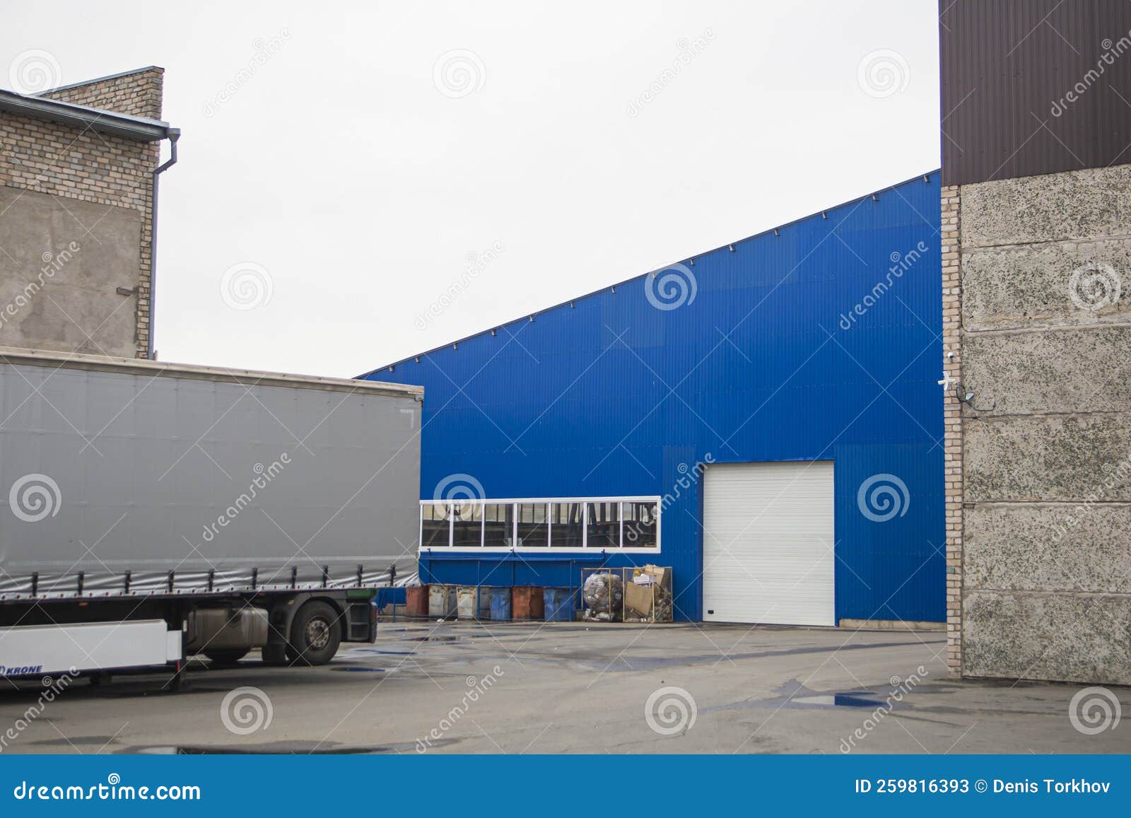 View of the Warehouse Hangars from the Outside Stock Image - Image of ...