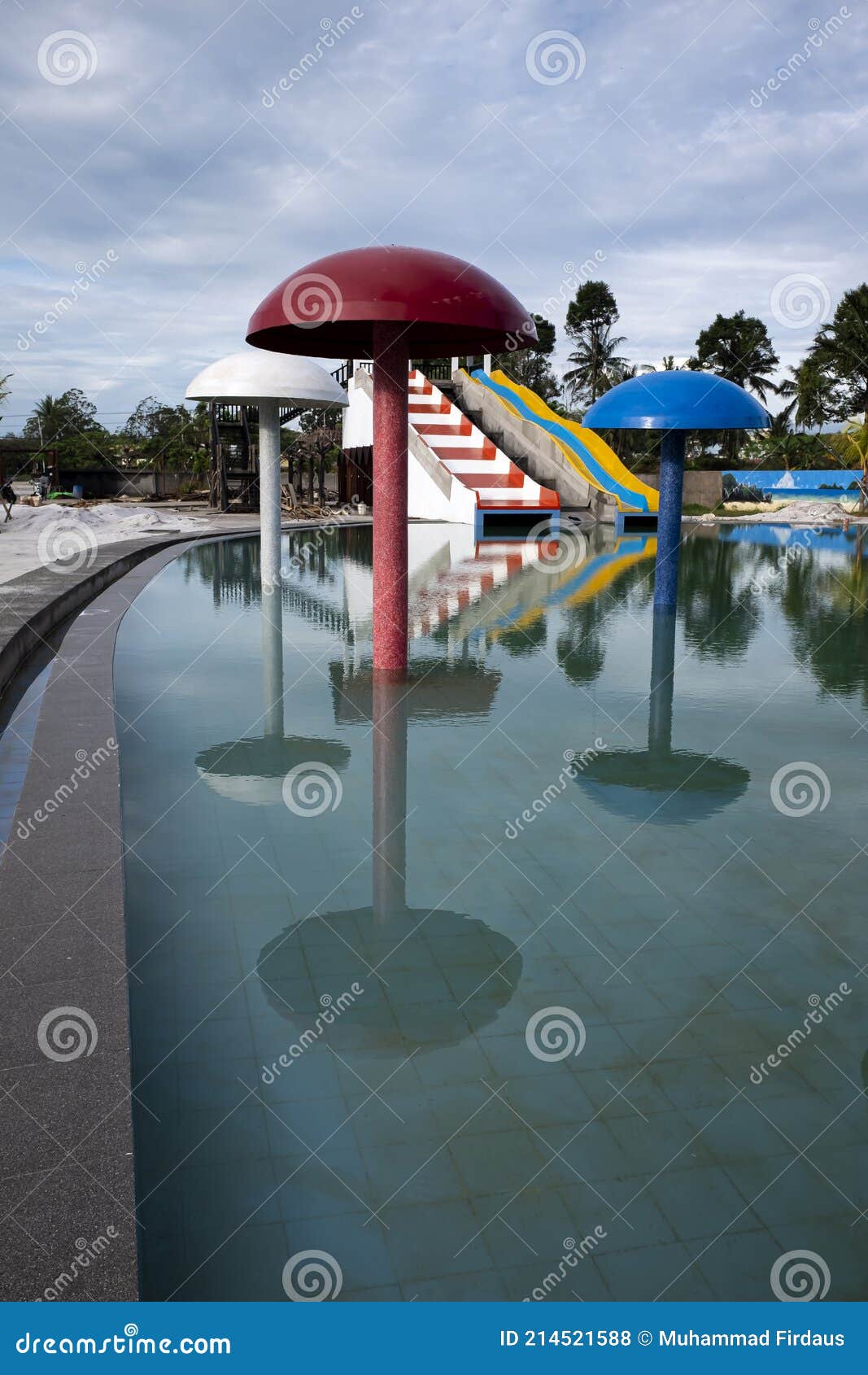 The Water Pool in a Retro 90s Style Stock Photo - Image of beach ...