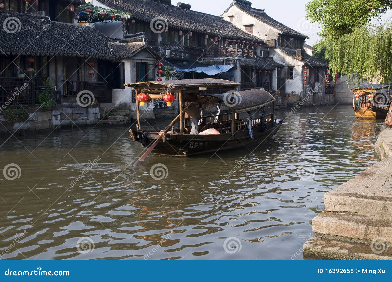 View at the Water Town-xitang Stock Photo - Image of boat, ancient ...