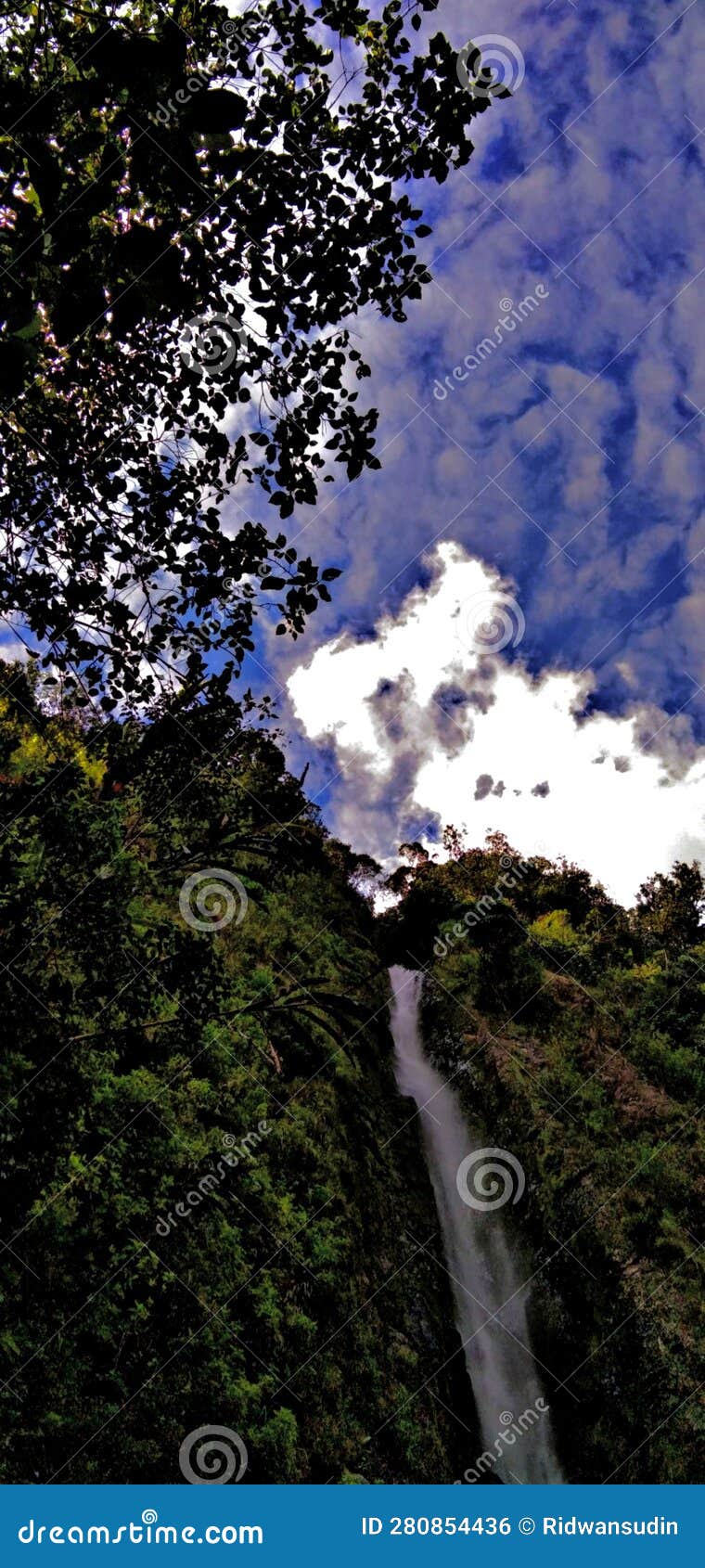 View of the Waterfall from the Bottom,indonesia Stock Photo - Image of ...