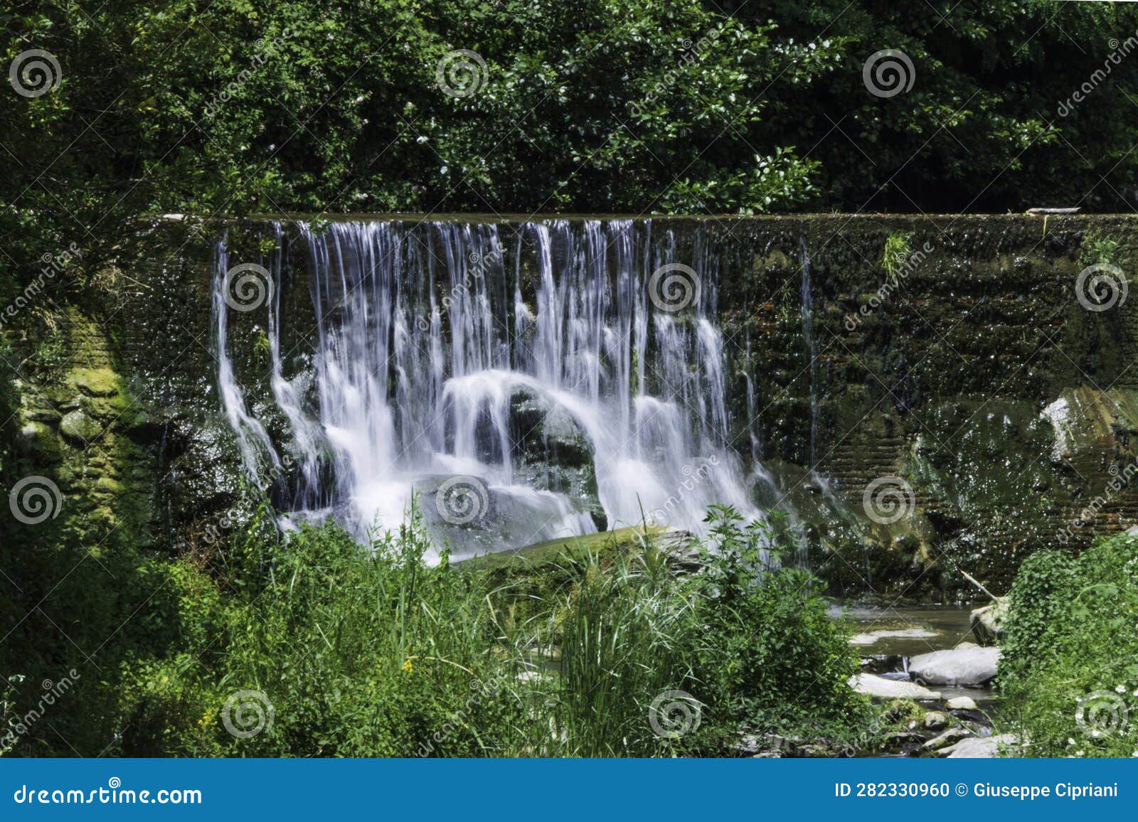 View of Waterfall Falling on the Rocks Stock Photo - Image of landscape ...