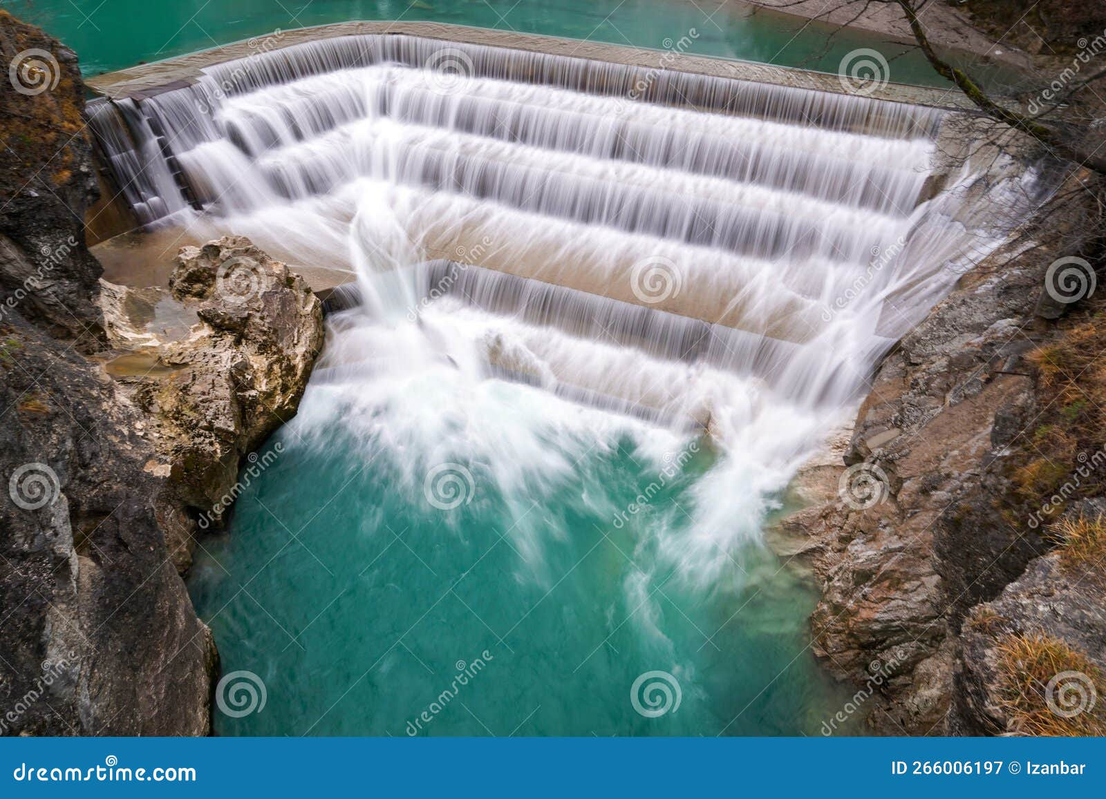 Lechfall Waterfall in Winter Time. Fussen. Germany Stock Image - Image ...