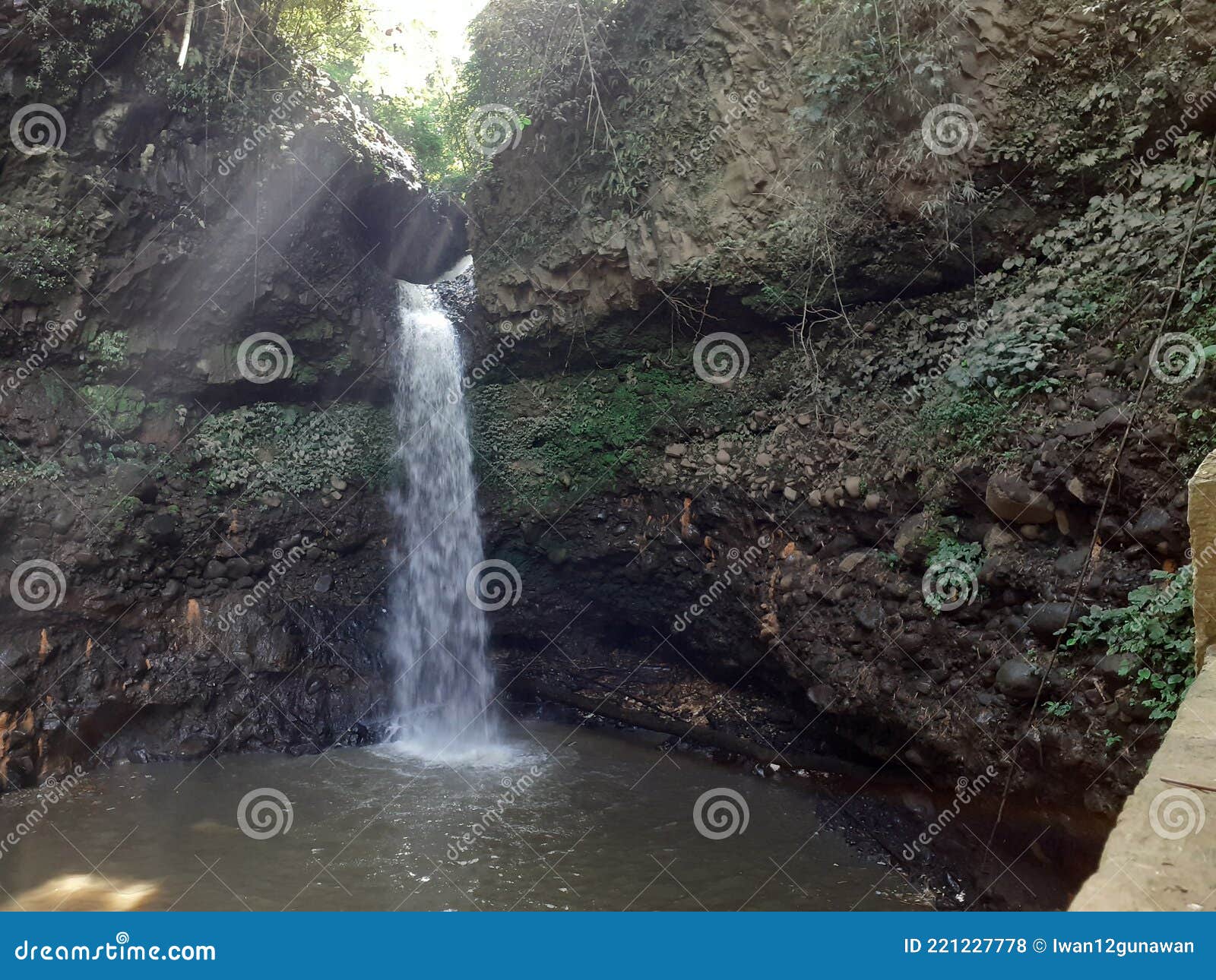 The View of the Waterfall in the Morning Stock Photo - Image of water ...