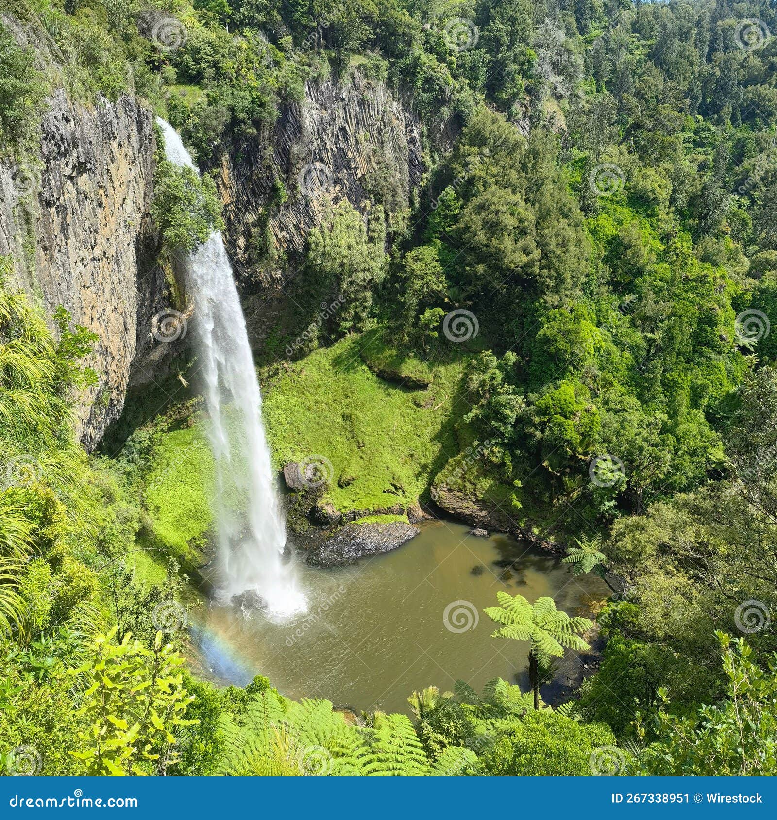 View of the Waterfall on a Sunny Day Stock Image - Image of natural ...