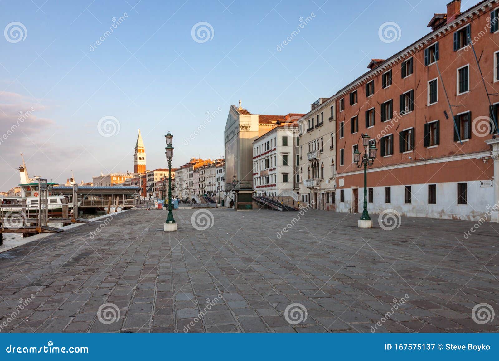 View of Waterfront Boulevard in Venice by the Lagoon Stock Image ...