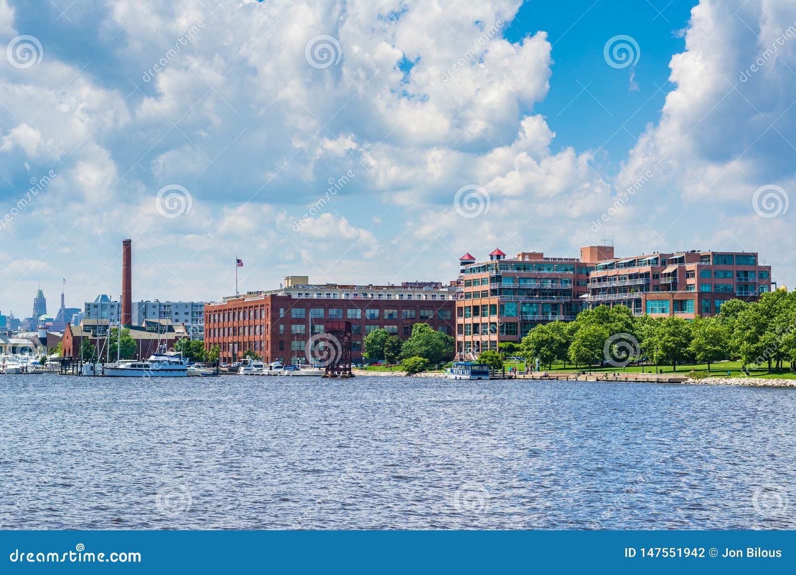 View of the Waterfront in Canton, Baltimore, Maryland Editorial ...