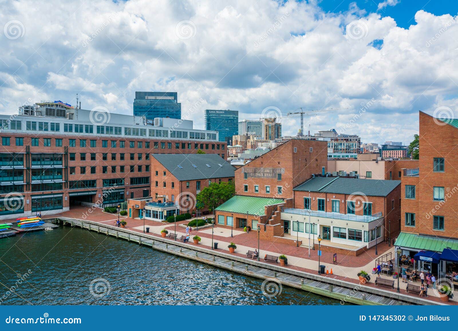 A View of the Waterfront in Fells Point, Baltimore, Maryland Editorial ...