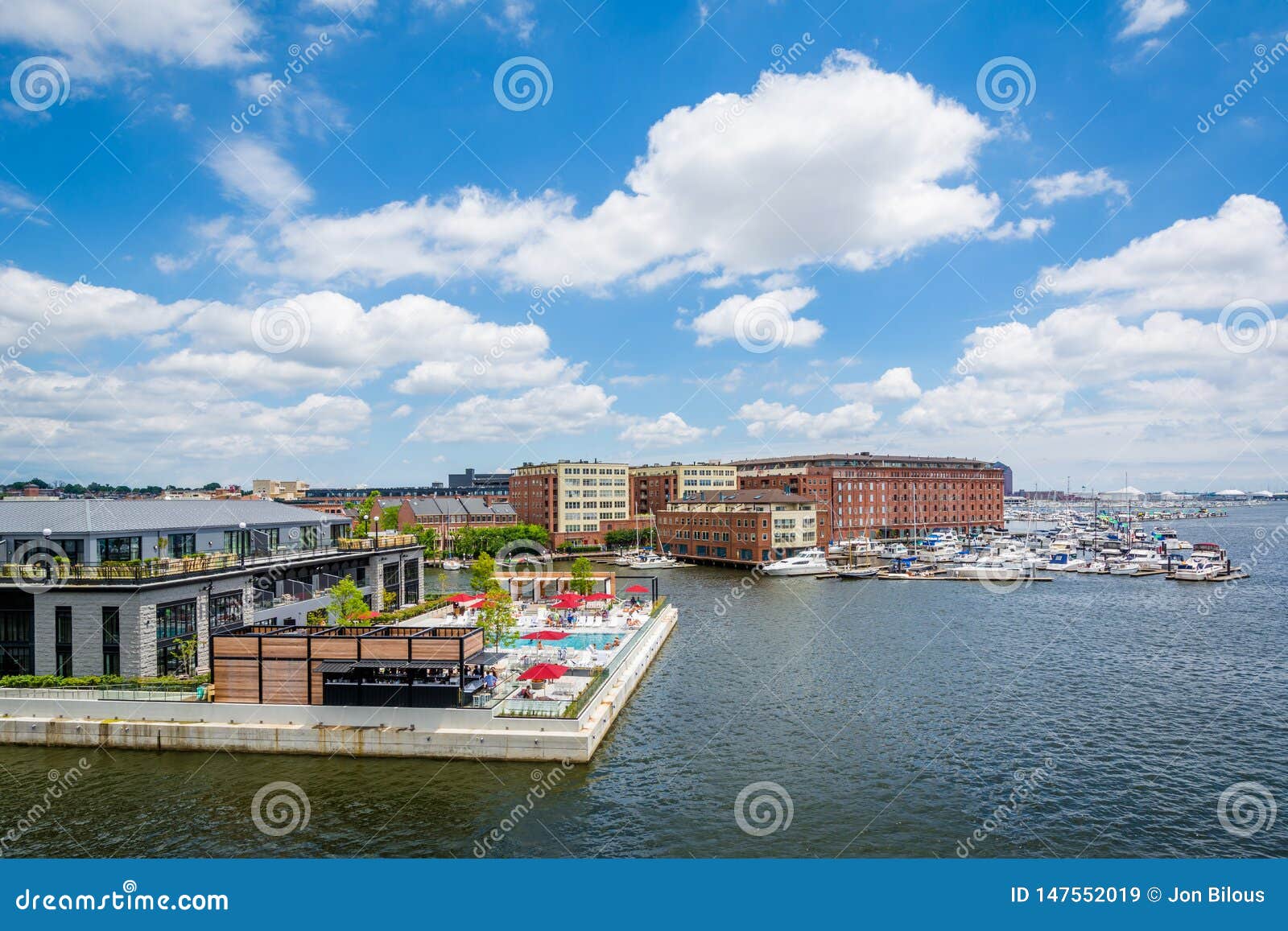 View of the Waterfront in Fells Point, Baltimore, Maryland Editorial ...