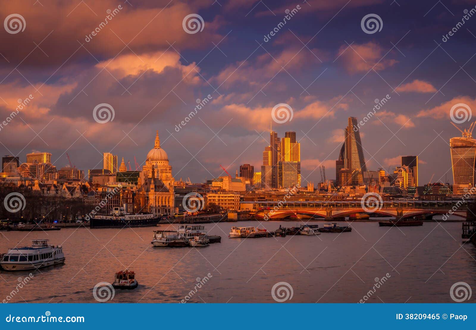 View from Waterloo Bridge stock image. Image of panoramic - 38209465