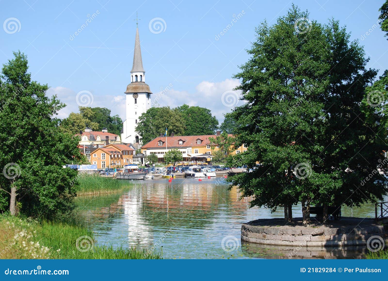 View of waterside town stock photo. Image of horizontal - 21829284