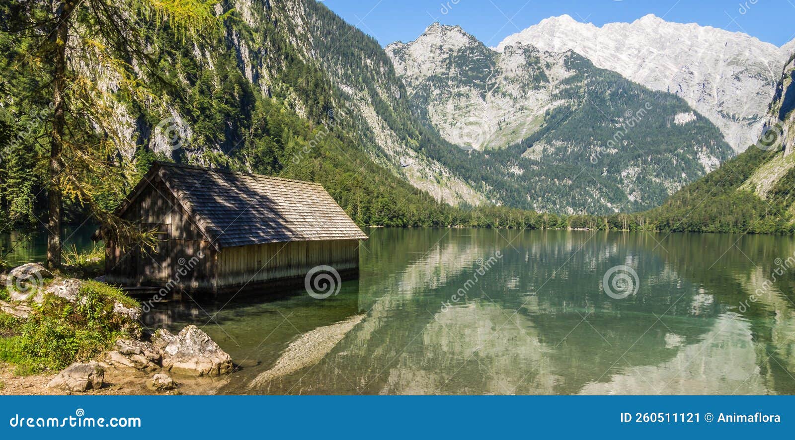 View of the Watzmann at Koenigssee Stock Image - Image of mountain ...