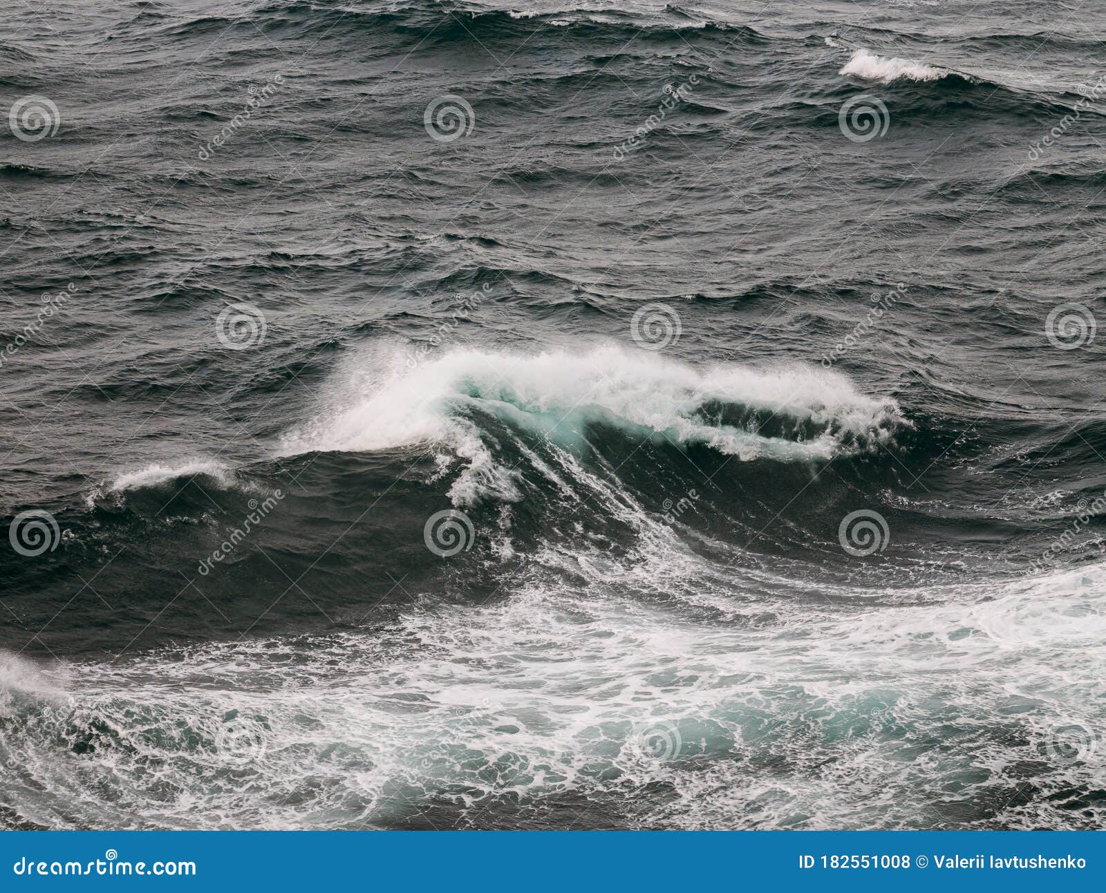 View on the Waves at the Middle of Atlantic Ocean Stock Photo - Image ...