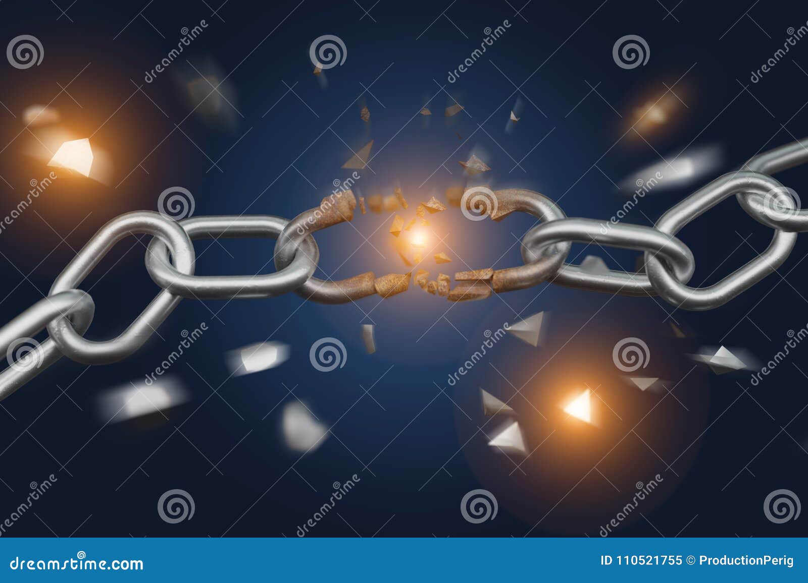 Weak Link of a Broken Chain Exploding - 3d Render Stock Image - Image ... Weak Link of a Broken Chain Exploding - 3d Render Stock Image - Image ...