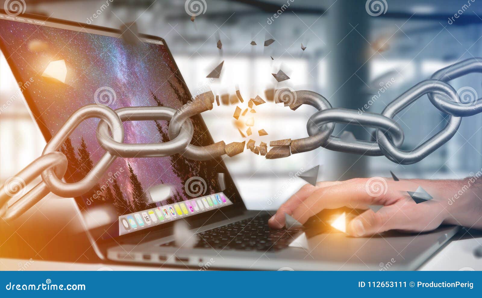 Weak Link of a Broken Chain Exploding - 3d Render Stock Image - Image ... Weak Link of a Broken Chain Exploding - 3d Render Stock Image - Image ...