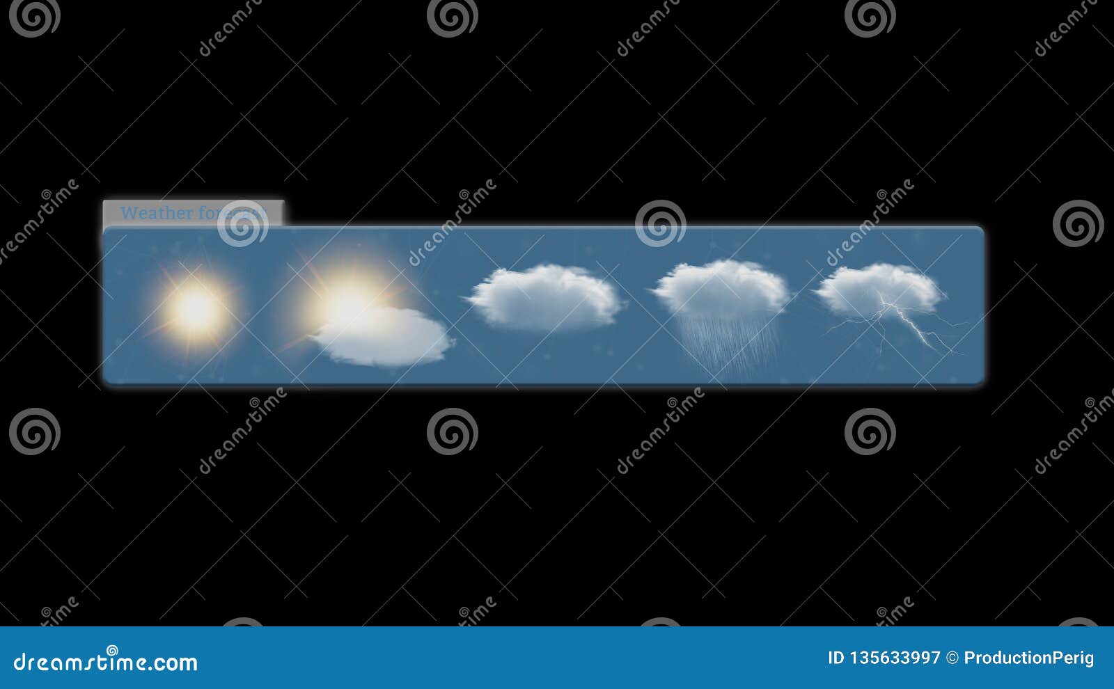 Weather Forecast Widget Isolated on a Background Stock Illustration ...