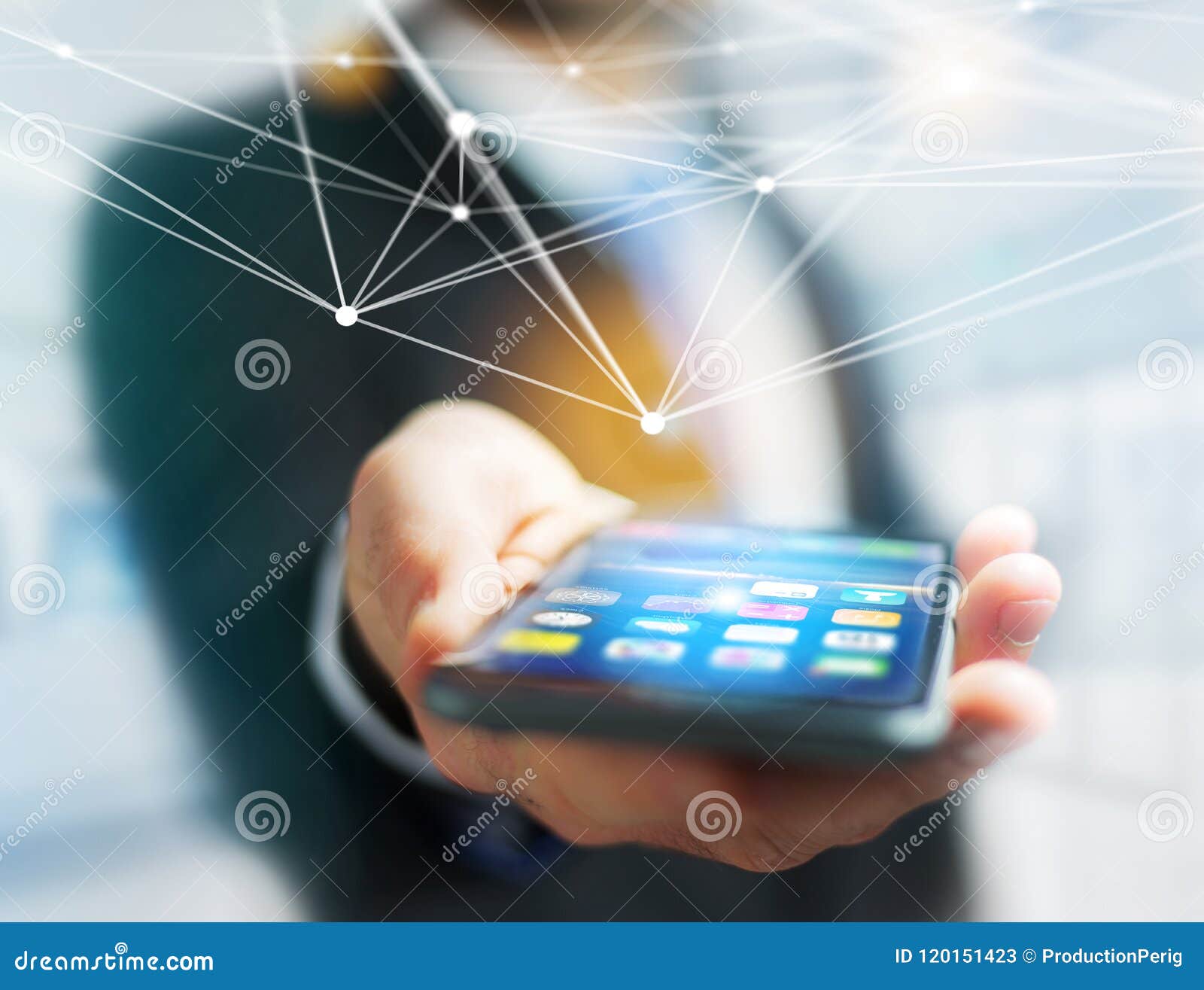 Web Operating System Screen and Network Connection Displayed on Stock ...